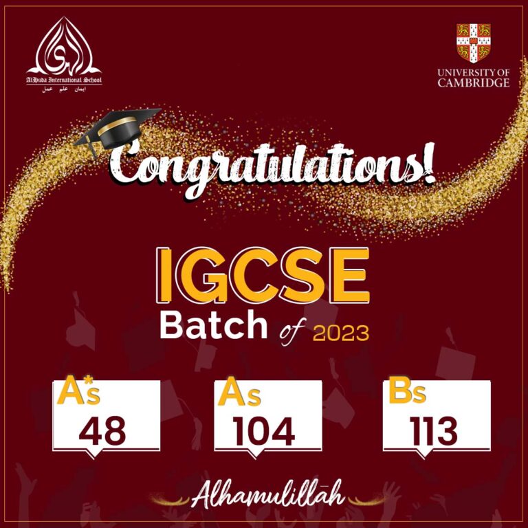 CAIE IGCSE Result 2023 (ISB) - AlHuda International School