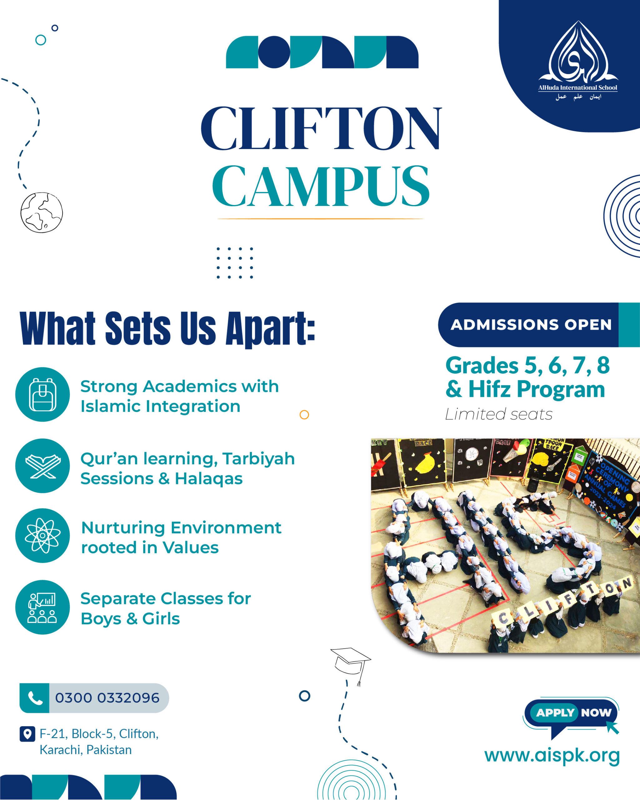 Admissions Open at AIS Clifton Campus! - AlHuda International School