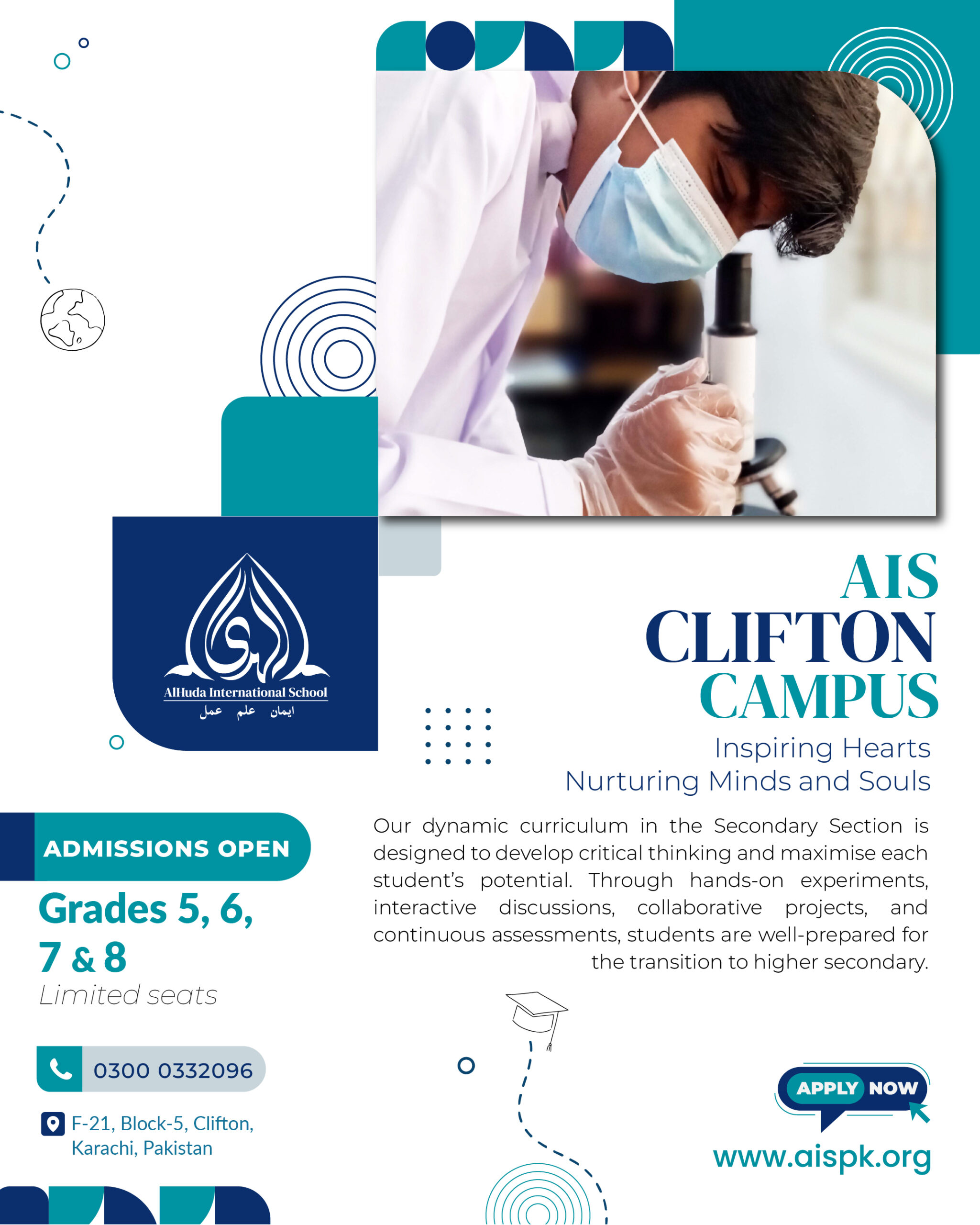 Admissions Open at AIS Clifton Campus! - AlHuda International School